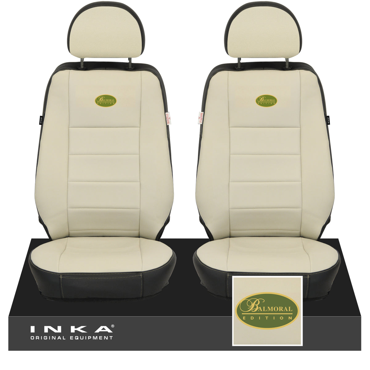 Land Rover Defender L316 INKA Front Pair Tailored Leatherette Seat Cov ...