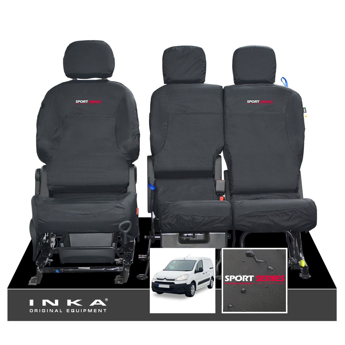 Citroen Berlingo MK2 Front Inka Fully Tailored Waterproof Seat Covers ...