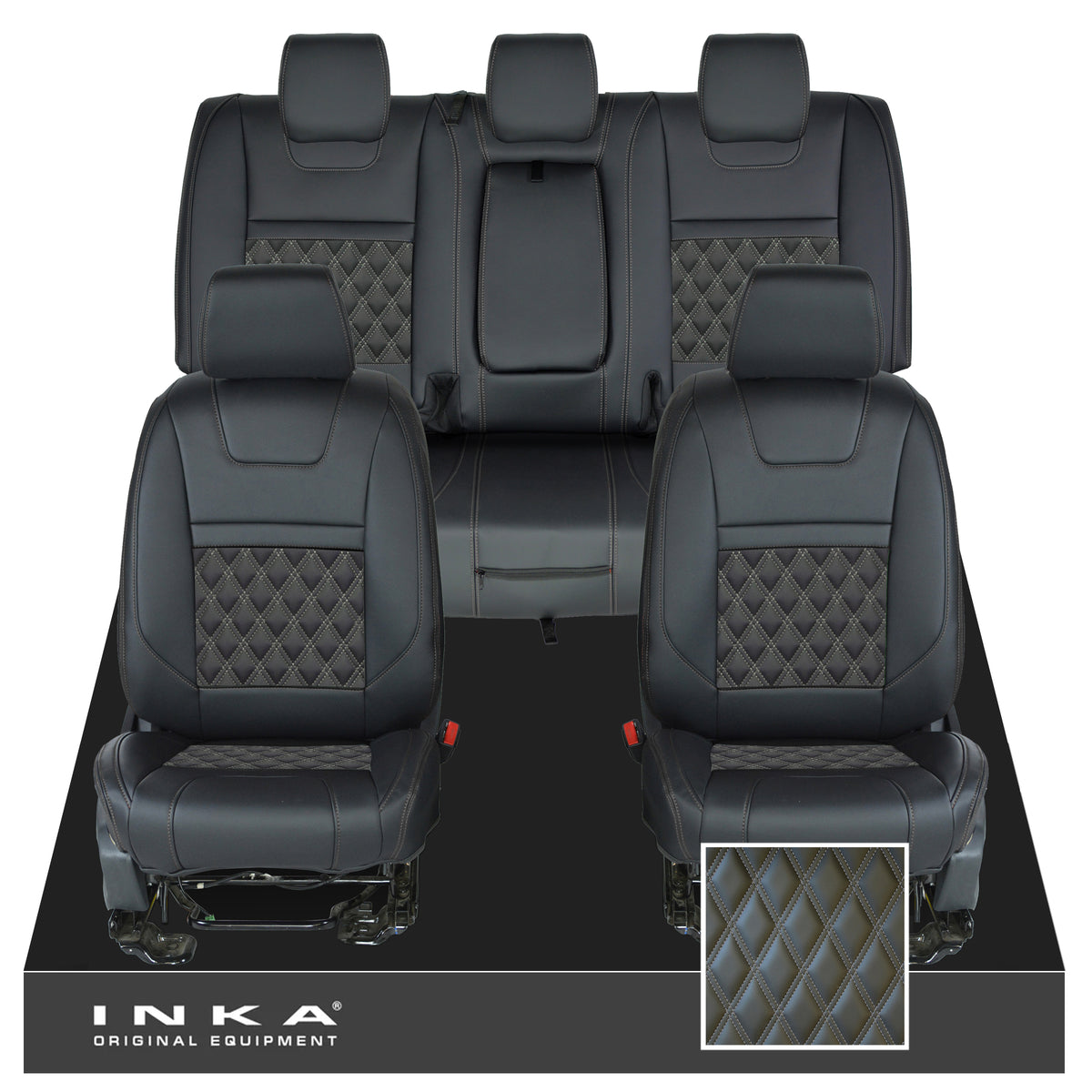 Ford Ranger Wildtrak Front & Rear Triple INKA Bentley Leatherette Tail ...