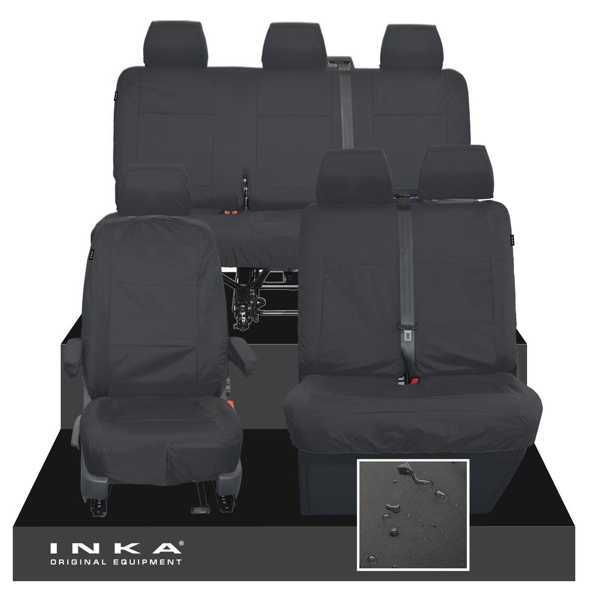 VW Transporter T6.1, T6, T5.1 Front 1+2 & Rear Triple Tailored Waterpr ...