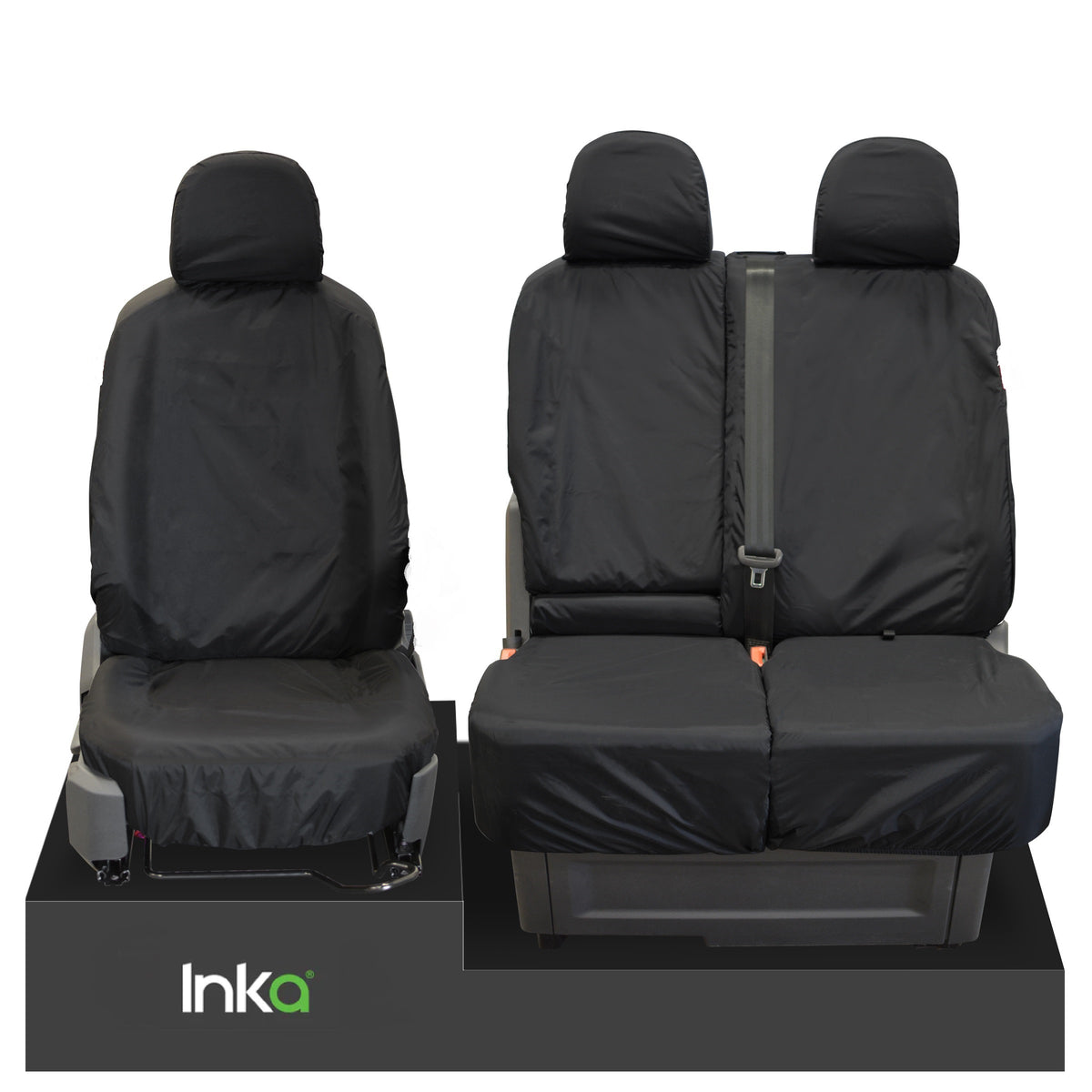 MAN TGE Panel Front Set 1+2 INKA Tailored Waterproof Seat Covers Black ...