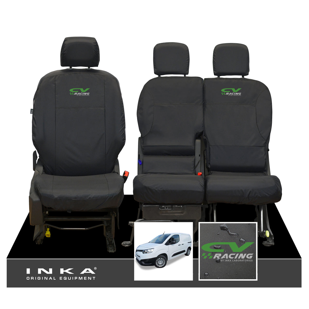 Toyota Proace City INKA Front Set 1+2 Tailored Waterproof Seat Covers ...
