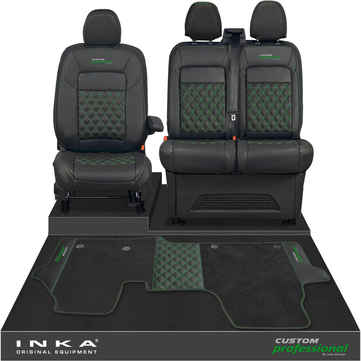 All New Ford Transit Custom Front 1+2 Bentley Leatherette Tailored Sea ...