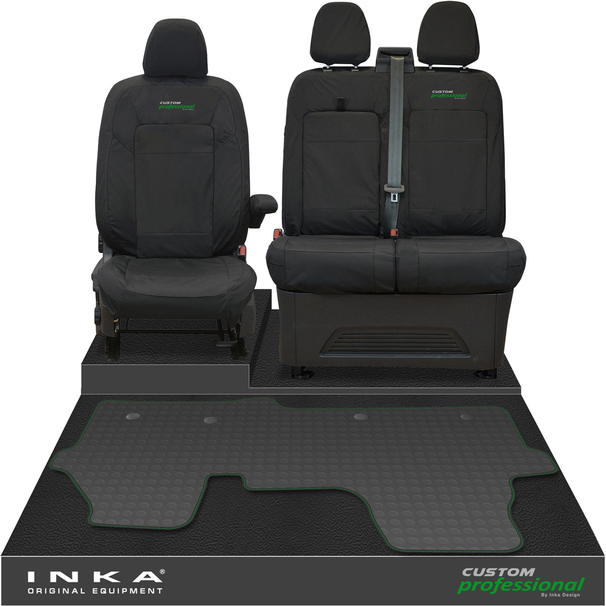 The All New Ford Transit Custom Front 1+2 Tailored Waterproof Seat Cov ...
