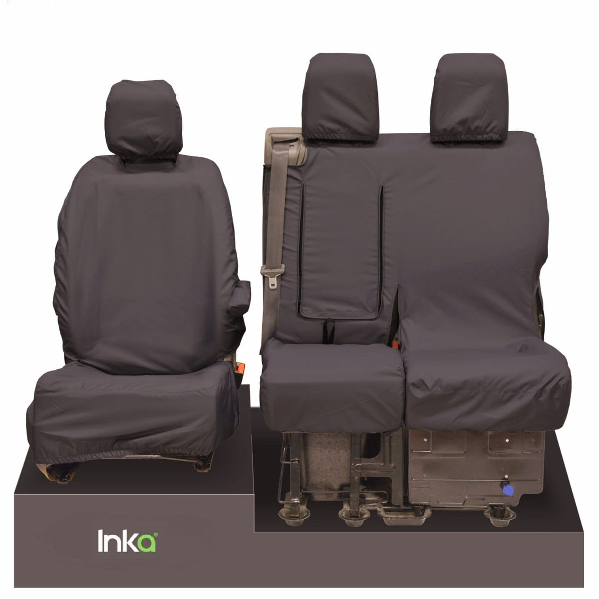 Toyota ProAce Front Set 1+2 INKA Tailored Waterproof Seat Covers Grey ...